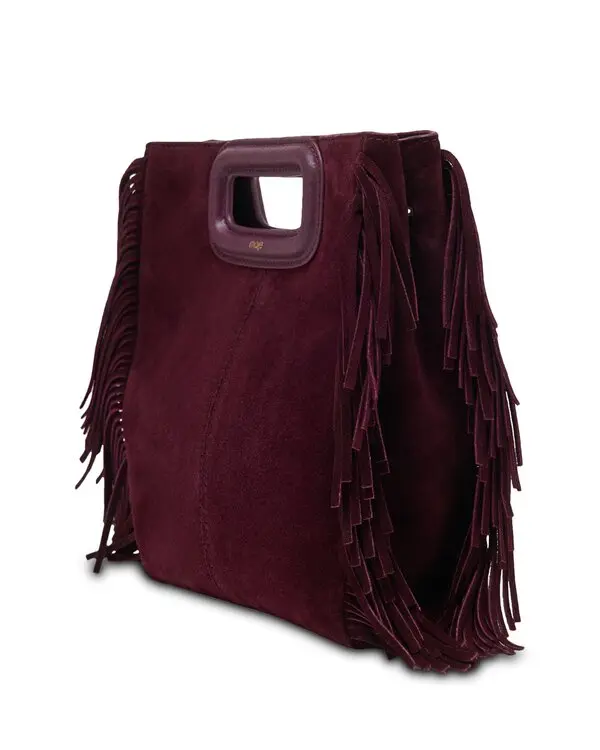 Maje M Fringed Suede Crossbody Bag
