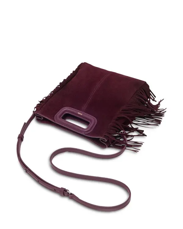 Maje M Fringed Suede Crossbody Bag