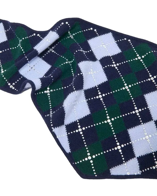 Maje Wool Argyle Triangle Scarf