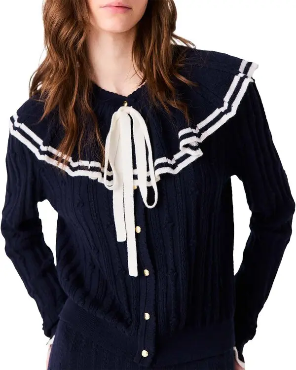 Maje Migna Layered Cape Cardigan