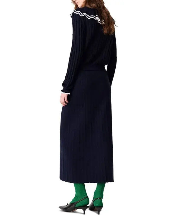 Maje Migna Layered Cape Cardigan