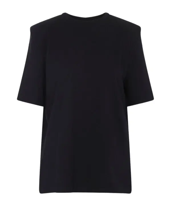 THE FRANKIE SHOP Carrington Padded Shoulder T-shirt - Black