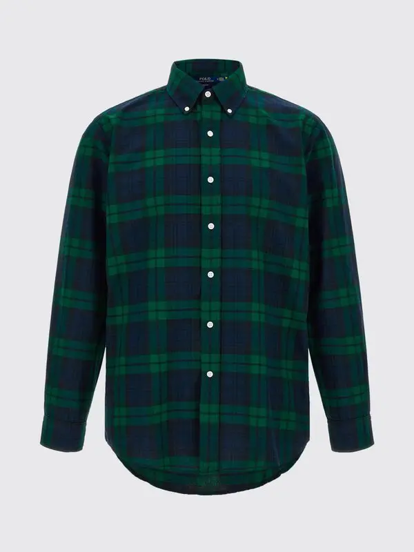 Polo Ralph Lauren Check Stretch Cotton Button-down Shirt - Blue