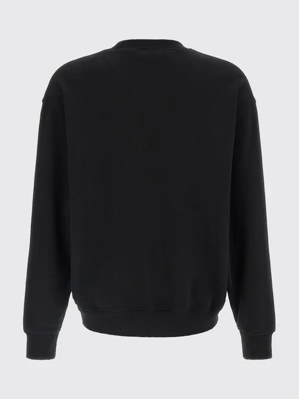 Palm Angels Logo Cotton Crewneck Sweatshirt With Dropped Shoulders