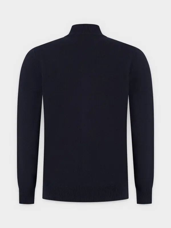 Brioni High-neck Pure Cashmere Cardigan With Button Closure - Blue