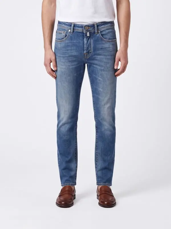 JACOB COHЁN Mid-rise Skinny Fit Stretch Cotton Denim Jeans - Navy
