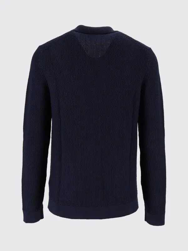 BALLANTYNE Pure Wool Blazer Cardigan With Lapels And Patch Pockets