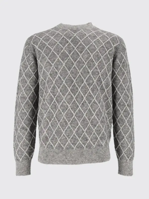 BALLANTYNE Diamond-pattern Wool-blend Crewneck Jumper