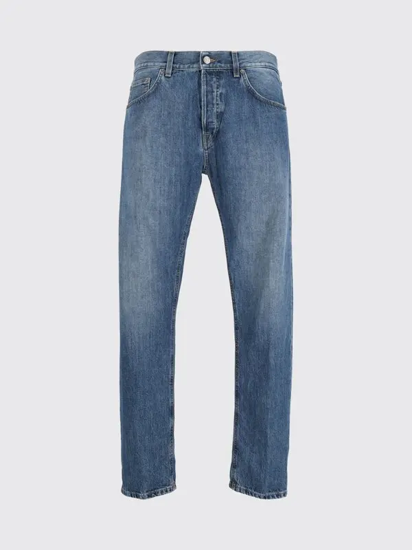 DONDUP Mid-rise Five-pocket Straight Fit Cotton Denim Jeans
