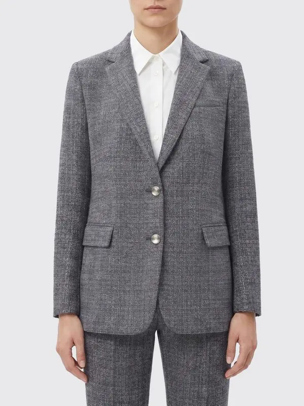 Fabiana Filippi Single-breasted Blazer In Virgin Wool With Flap Pockets