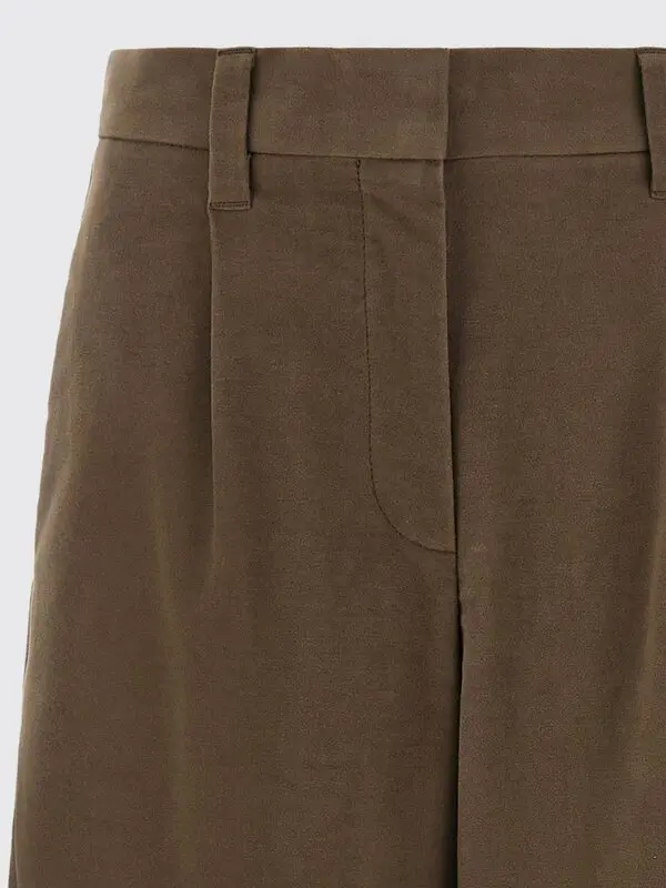 Brunello Cucinelli Wide-leg 100% Cashmere Tailored Trousers With Monili