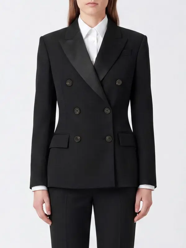 Brunello Cucinelli Double-breasted Virgin Wool Blazer With Peaked Lapels - Black