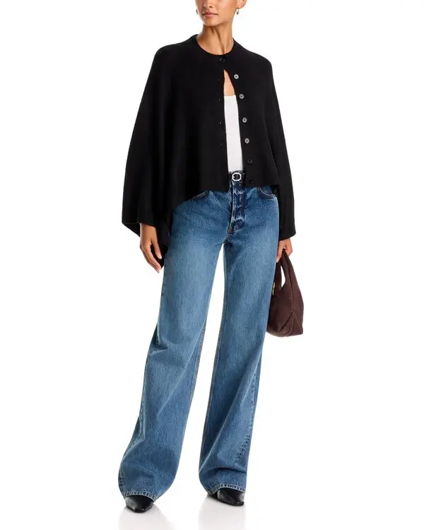Aqua Cape Sleeve Crewneck Cardigan Exclusive