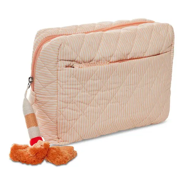 JOHN ROBSHAW Nandi Striped Quilted Cosmetic Bag - Nandi Sand