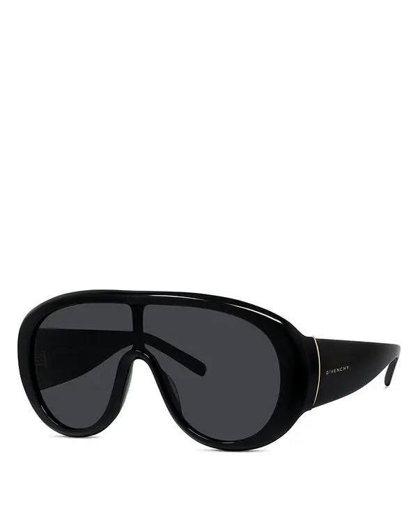 Givenchy Mask Sunglasses, 136mm - Shiny Black/smoke
