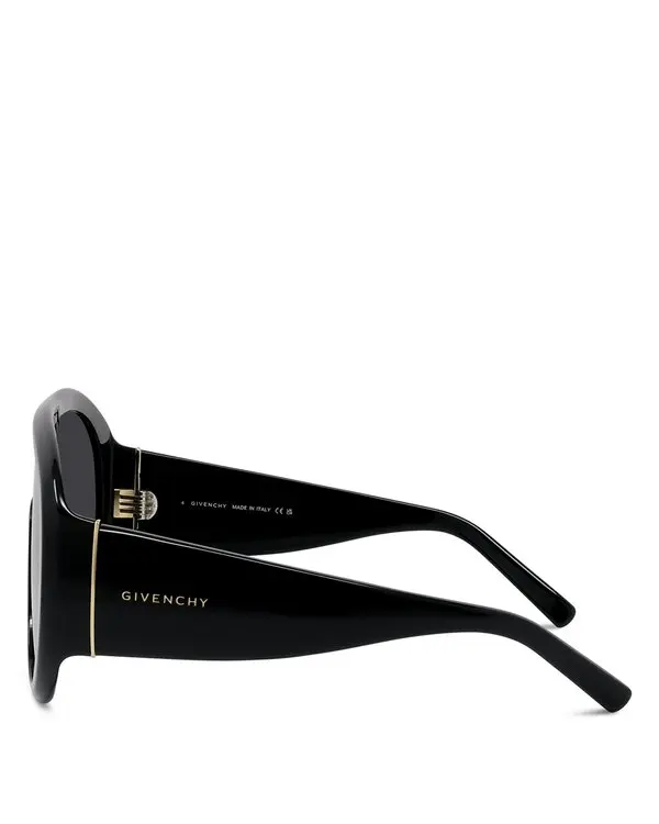 Givenchy Mask Sunglasses, 136mm - Shiny Black/smoke