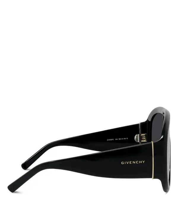 Givenchy Mask Sunglasses, 136mm - Shiny Black/smoke
