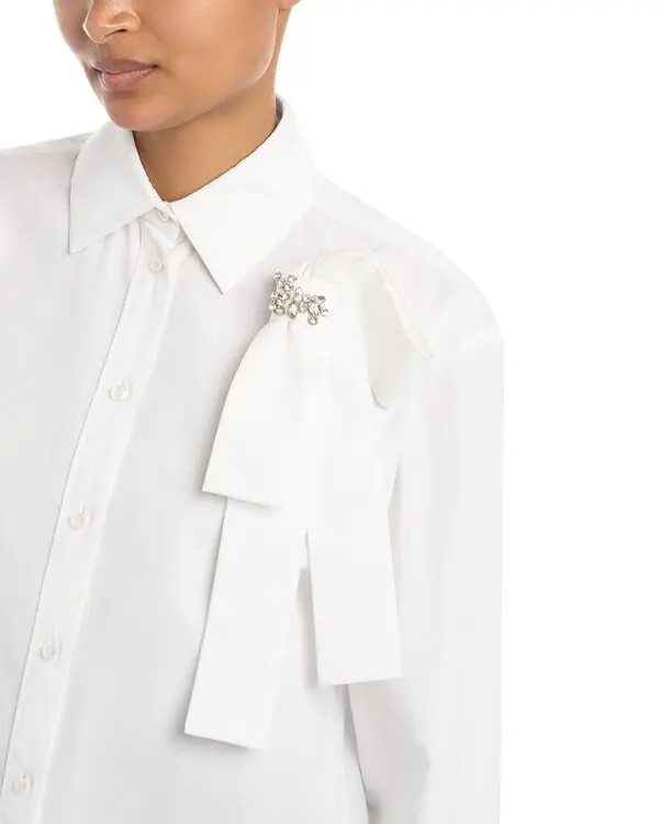Erdem Cotton Poplin Long Sleeve Shirt