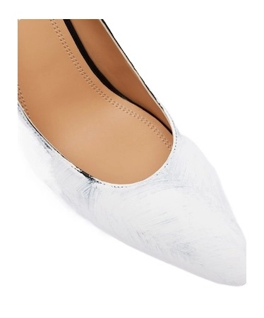 MAISON MARGIELA Heel-less Leather Wedge Pumps - White