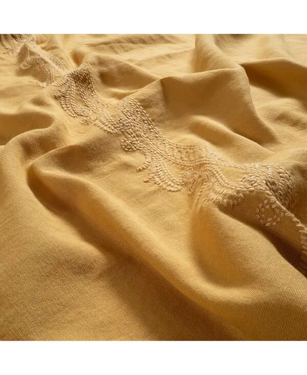 ZSA ZSA ZSU Mino Emroidered Cotton Linen Duvet Cover Set