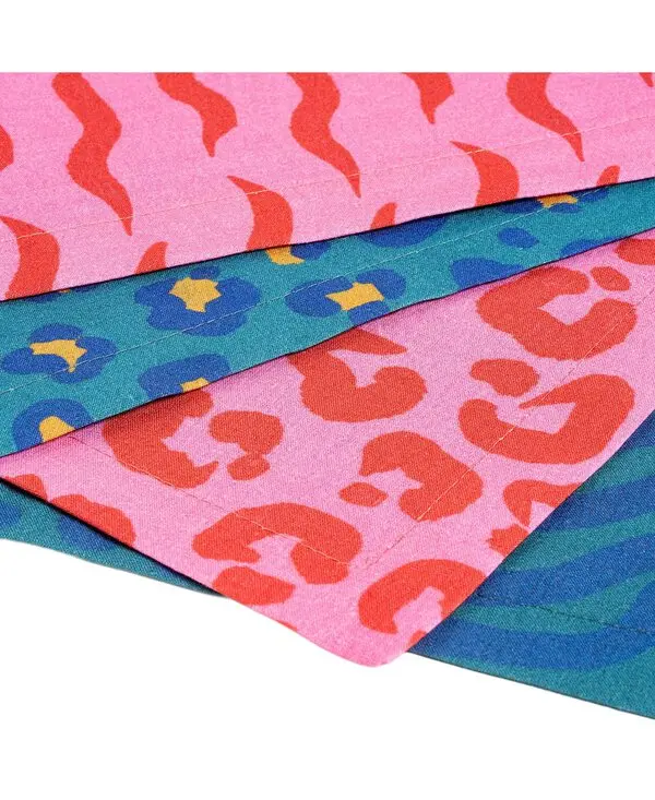 ZSA ZSA ZSU Nilufer Digital Printed Cotton Napkin 4 Pcs Set, 9.8 X 9.8