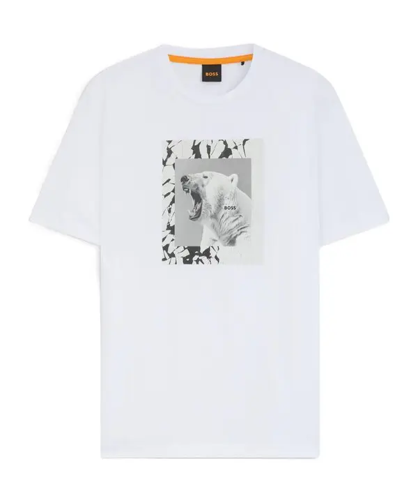 Hugo Boss Polar Bearpattern Cotton Tshirt