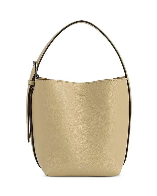 TOTEME Petite Belted Leather Tote Bag - Cashew