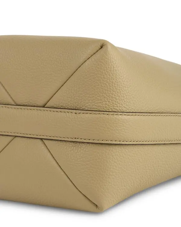 TOTEME Petite Belted Leather Tote Bag - Cashew