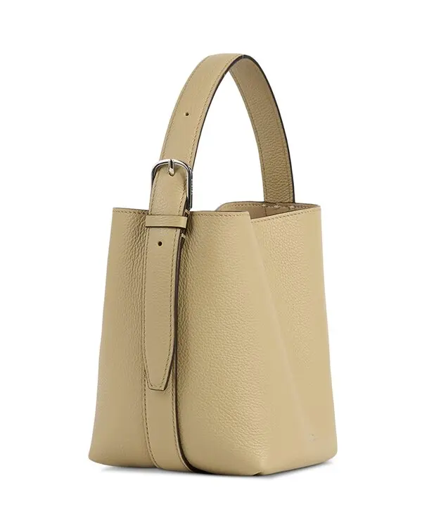 TOTEME Petite Belted Leather Tote Bag - Cashew