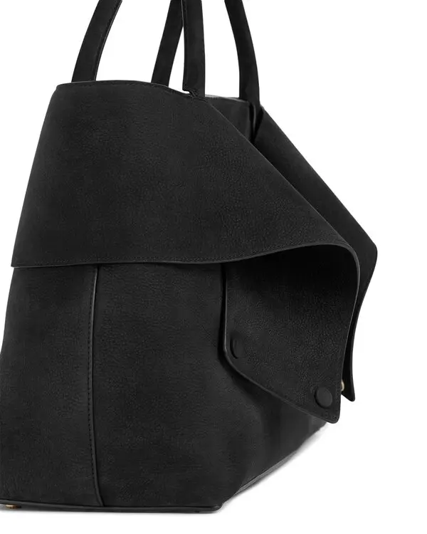 TOTEME Mercer Suede Tote Bag - Black
