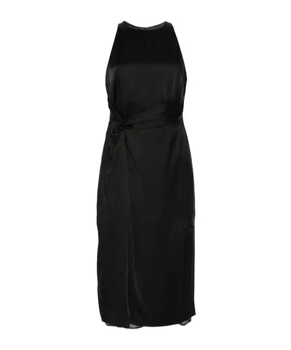 RÓHE Twist-detail Sleeveless Midi Dress - Black
