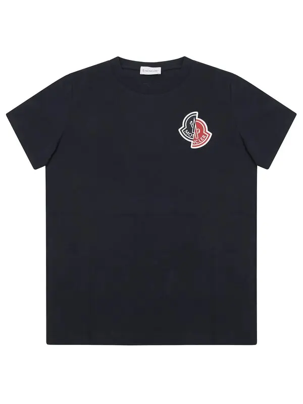 Moncler Monogram Appliqué Mini T-shirt - Blu