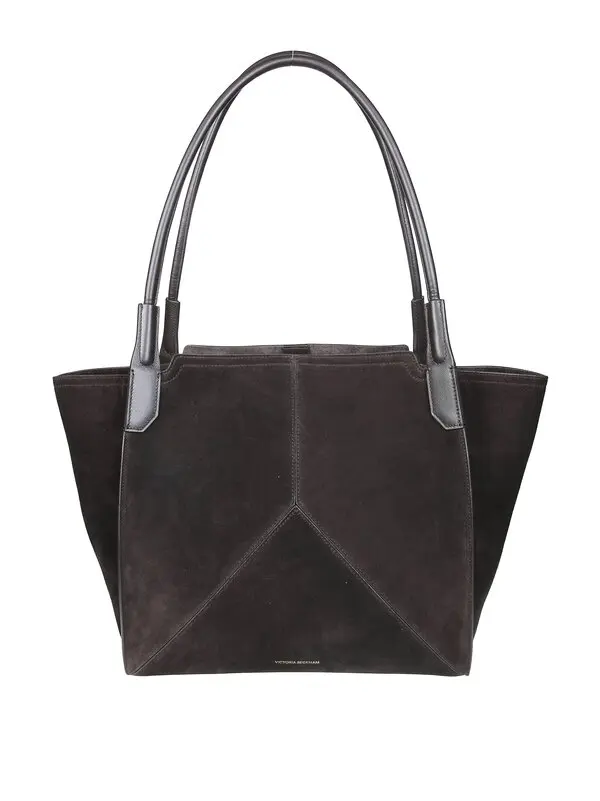 Victoria Beckham Calf Leather Tote Handbag - Marrone