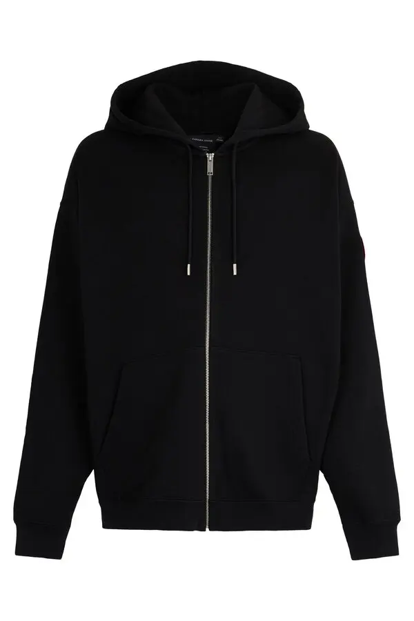 Canada Goose Hooded Zip-front Cotton Sweatshirt - Black