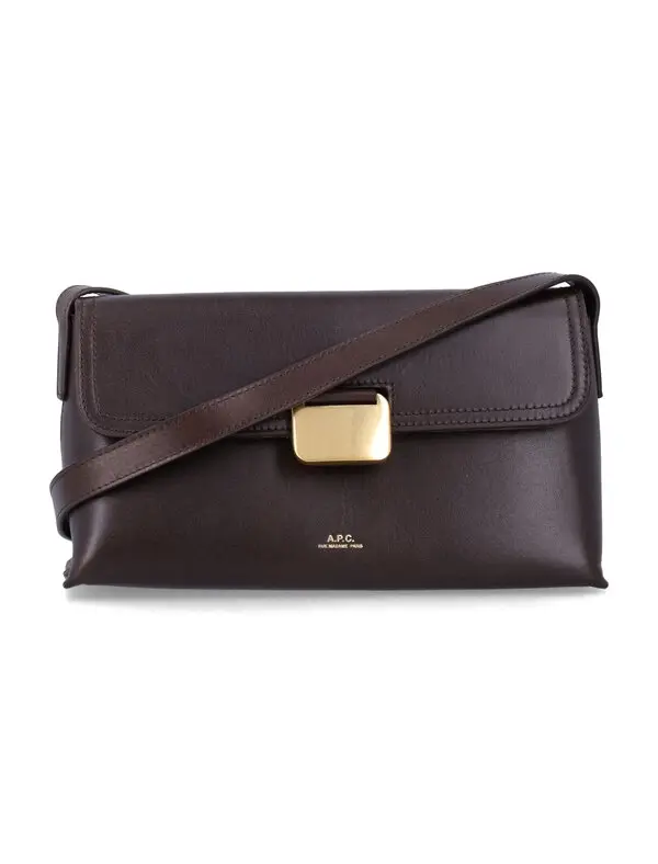 A.p.c. Leather Crossbody Bag - Dark Brown