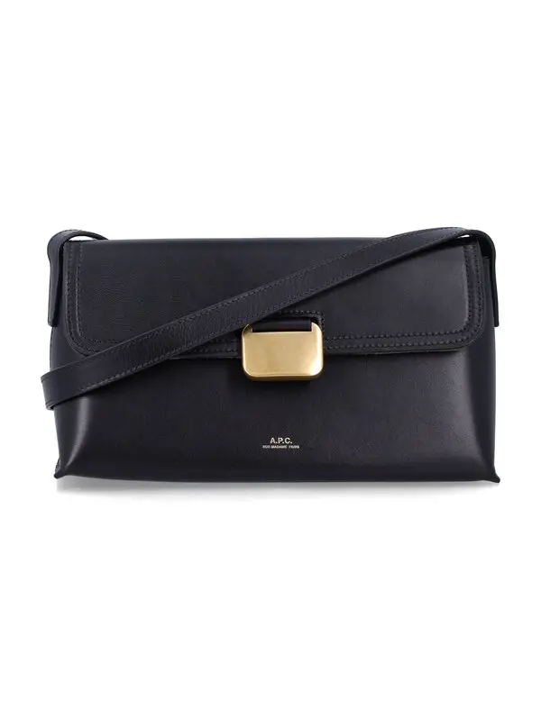 A.p.c. Leather Crossbody Bag - Nero