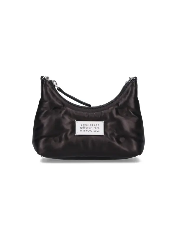 MAISON MARGIELA Mini Quilted Shoulder Bag With Chain Strap - Black