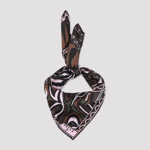 Emilio Pucci Style 90x90 Silk Scarf For