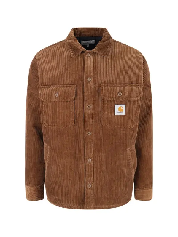 Carhartt Work In Progress Corduroy Shirt Jacket With Flap Pockets - Brown