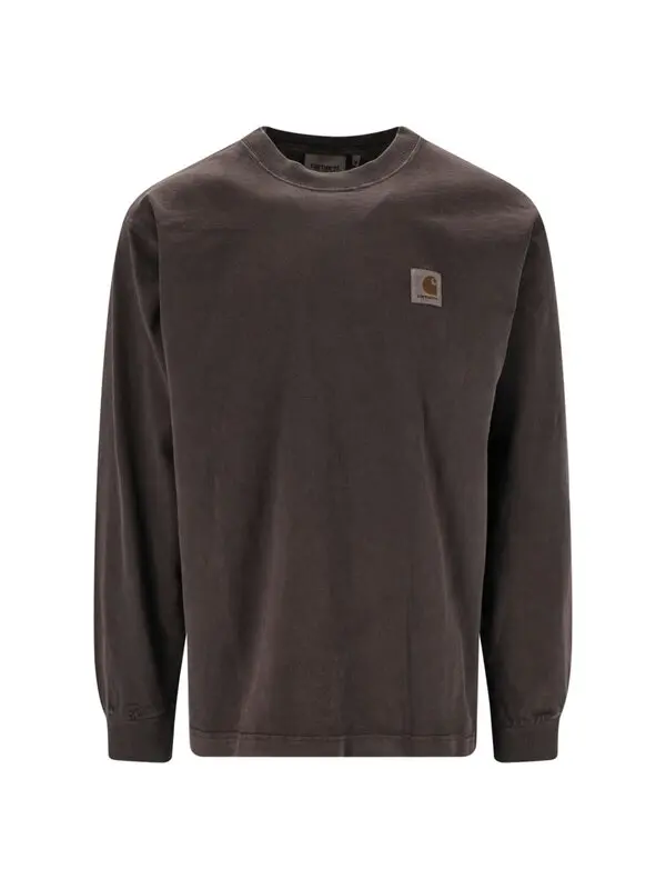 Carhartt Work In Progress Long-sleeve Logo T-shirt - Brown