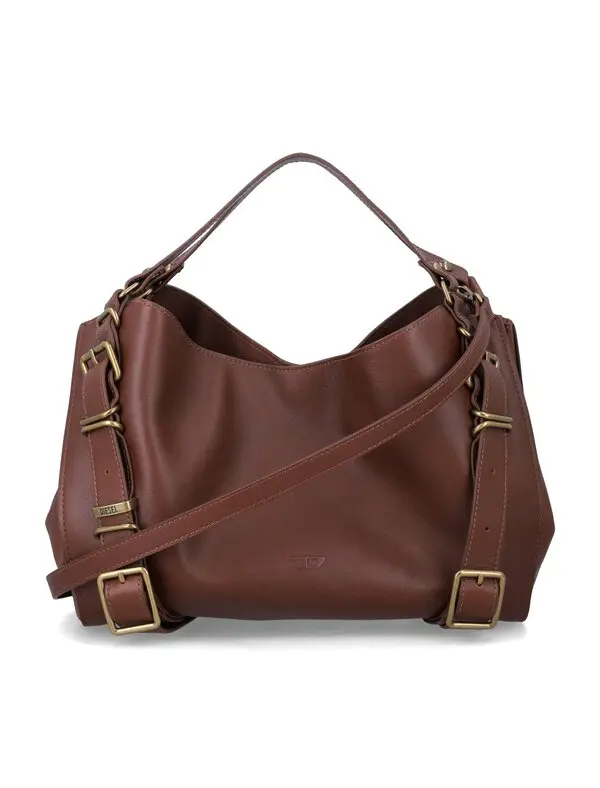DIESEL® Convertible Hobo Shoulder Bag - Marrone