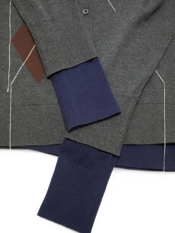 Acne Studios Silk Crewneck Cardigan - Multicolor