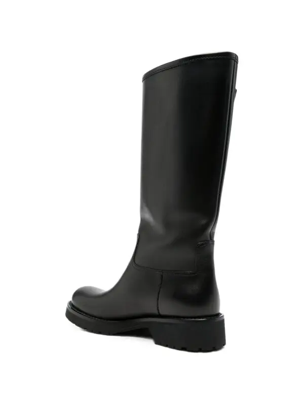 Gucci Web Detail Leather Boots - Multicolor
