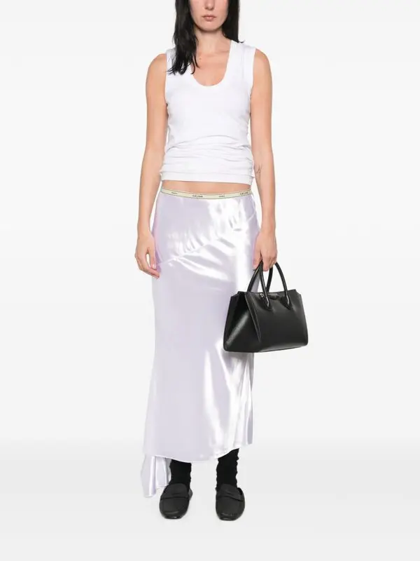 Celine Satin Long Skirt - Multicolor