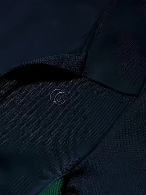 Gucci Web Detail Cotton Polo Dress