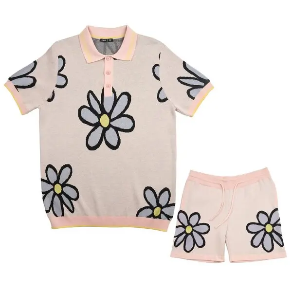 EIGHT X Mod Bloom Knit Short Sleeve & Short Set