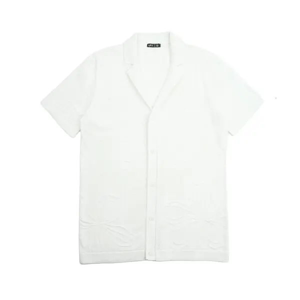 EIGHT X Lily Jacquard Knit Short Sleeve Shirt