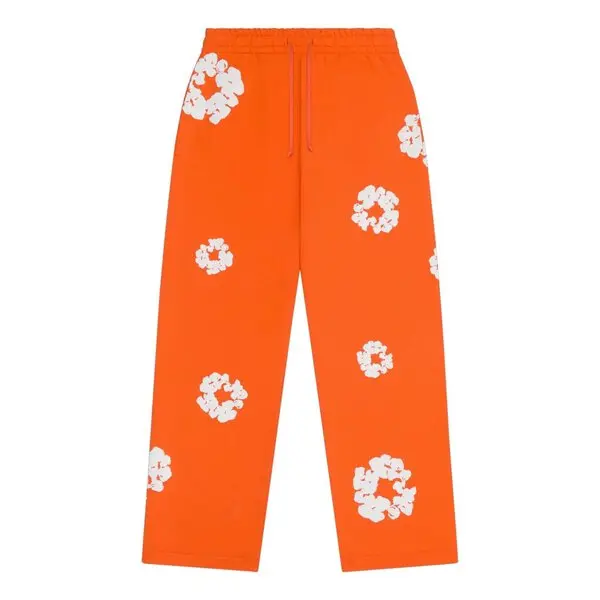 DENIM TEARS Cotton Wreath Baggy Sweatpants - Orange