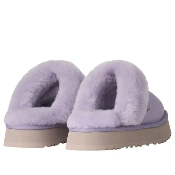 UGG Disquette Plush Trim Platform Sandals - Warm Lilac