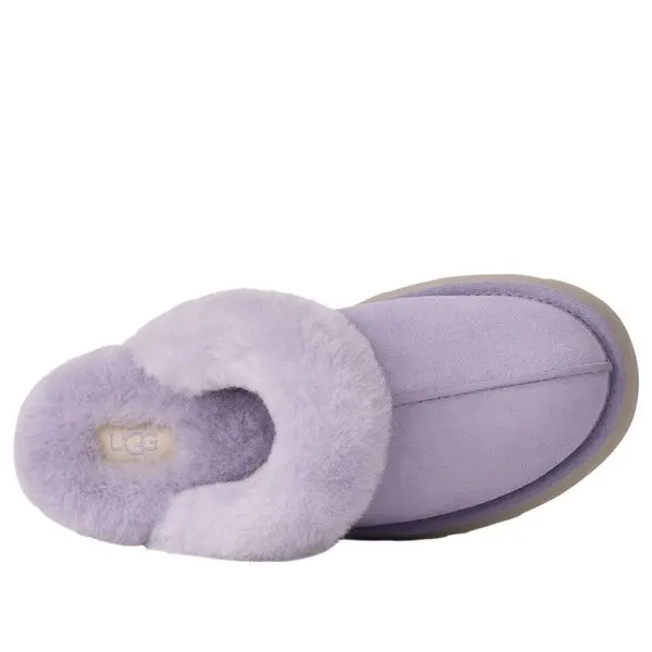 UGG Disquette Plush Trim Platform Sandals - Warm Lilac